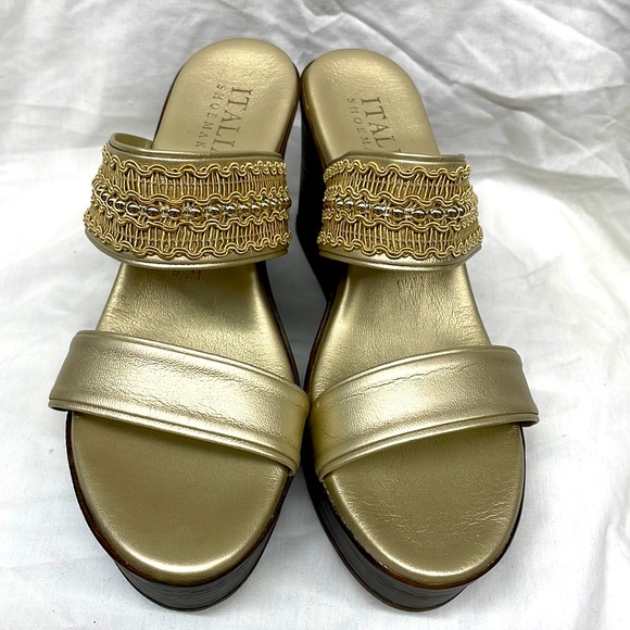 Italian Shoemakers | Shoes | Italian Shoemaker Italy Leather Wedge ...